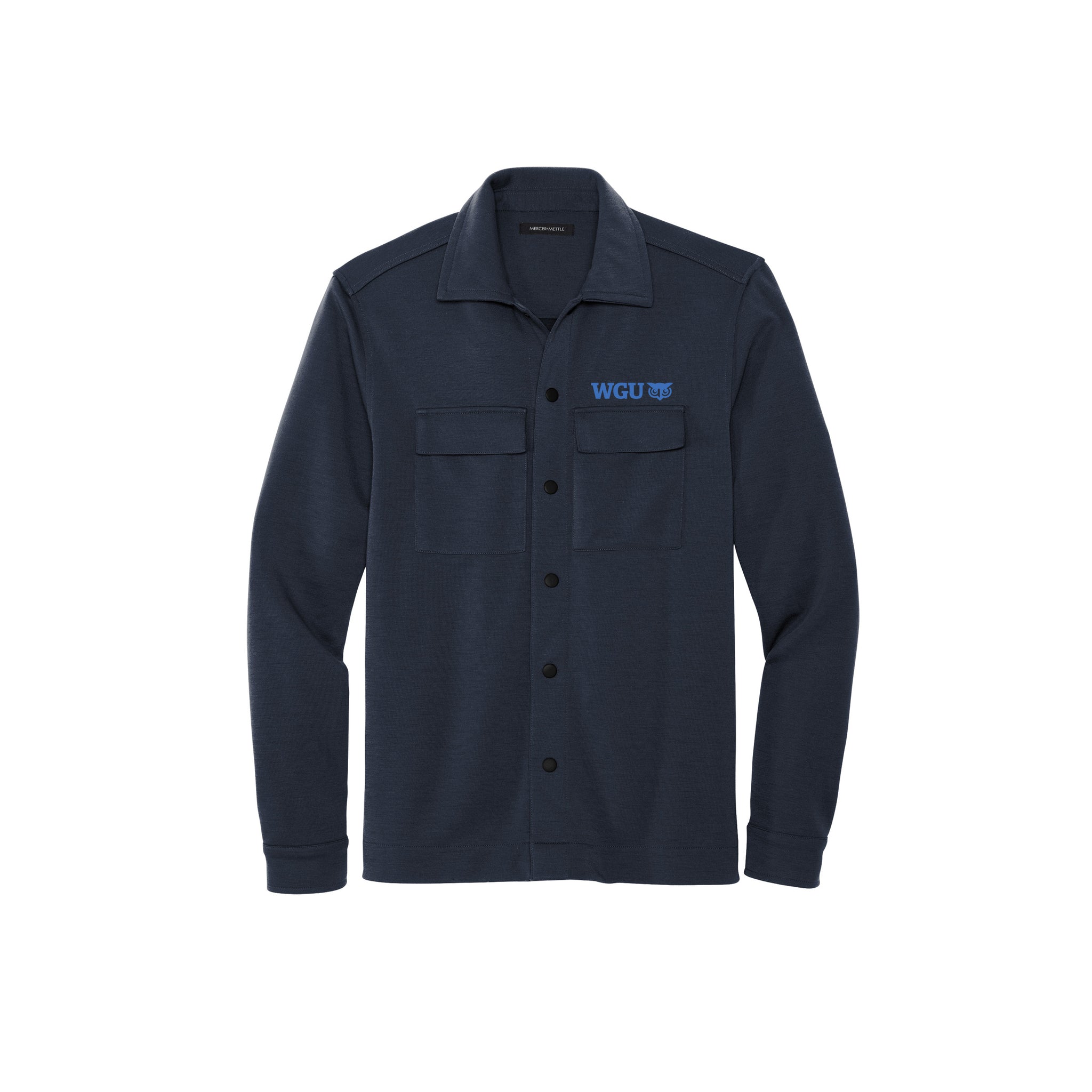 Mens Embroidered Double Knit Snap Front Jacket – WGU