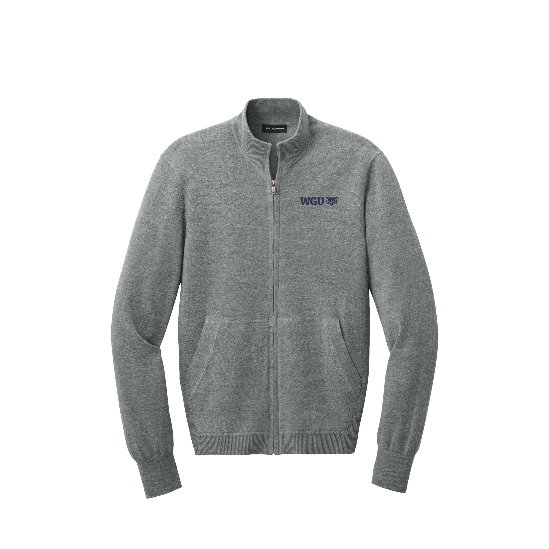 Mens Embroidered WGU Easy Care Full Zip Sweater